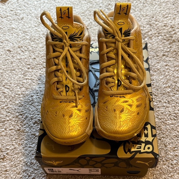 Puma | Shoes | Puma Melo Kids Shiny Gold Sneakers | Poshmark